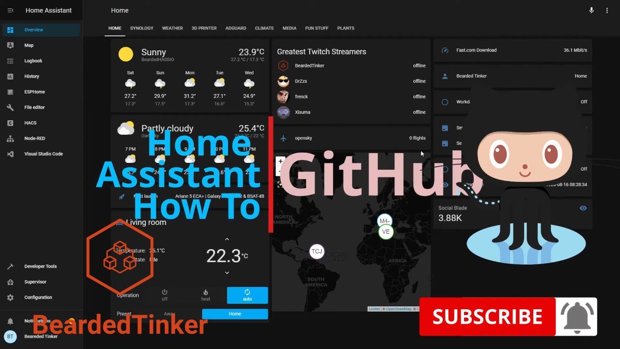 Home Assistant How To - integrate GitHub and track repositories