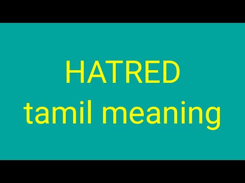 HATRED tamil meaning/sasikumar