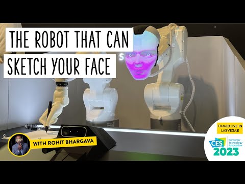 Meet the Robot That Can Scan and Draw People's Faces | Non-Obvious at #ces2023