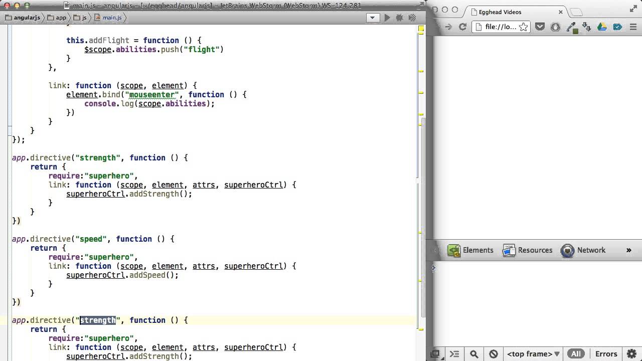 Egghead.io - AngularJS - Directive to Directive Communication
