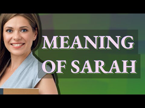 Sarah | meaning of Sarah