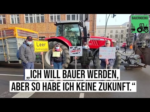27.01.2021 #Berlin "Ich will #Bauer werden, aber so habe ich keine Zukunft" klagt Sohn vom #Landwirt