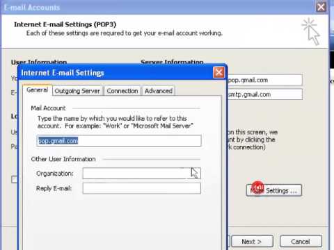 How to sync gmail with outlook