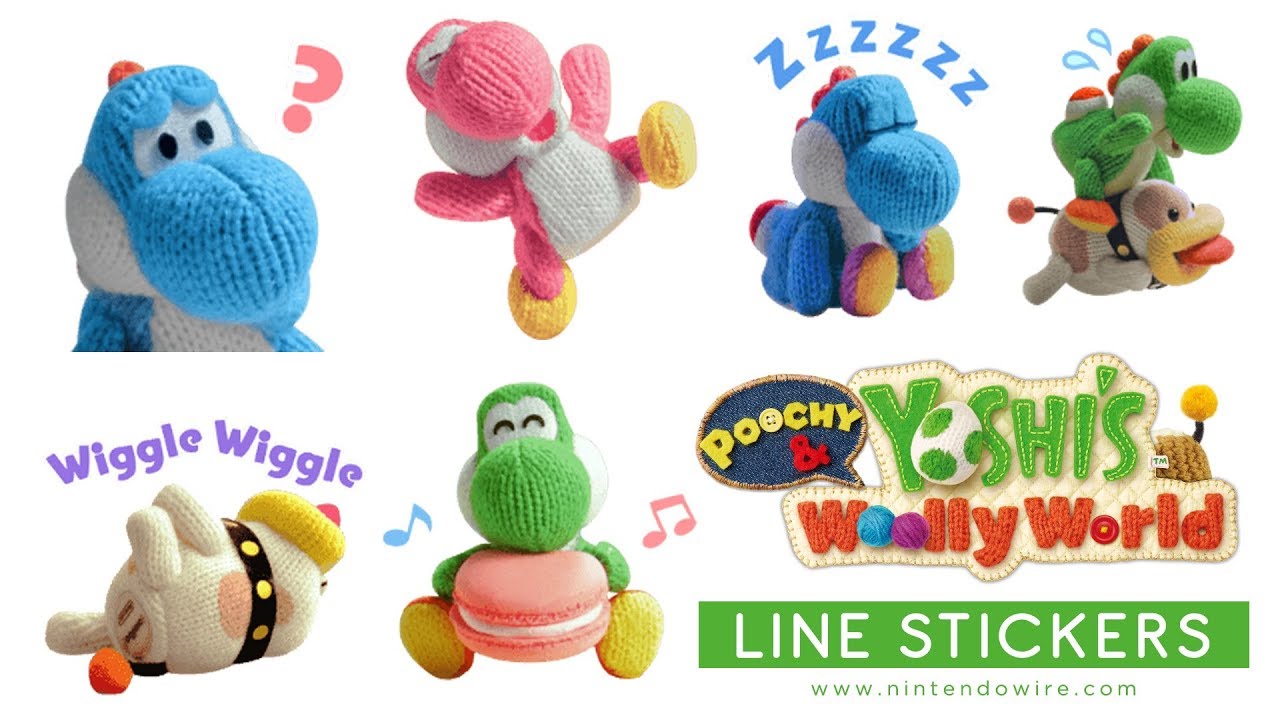 Yoshi & Poochy's Amiibo Adventure | Line Sticker Showcase