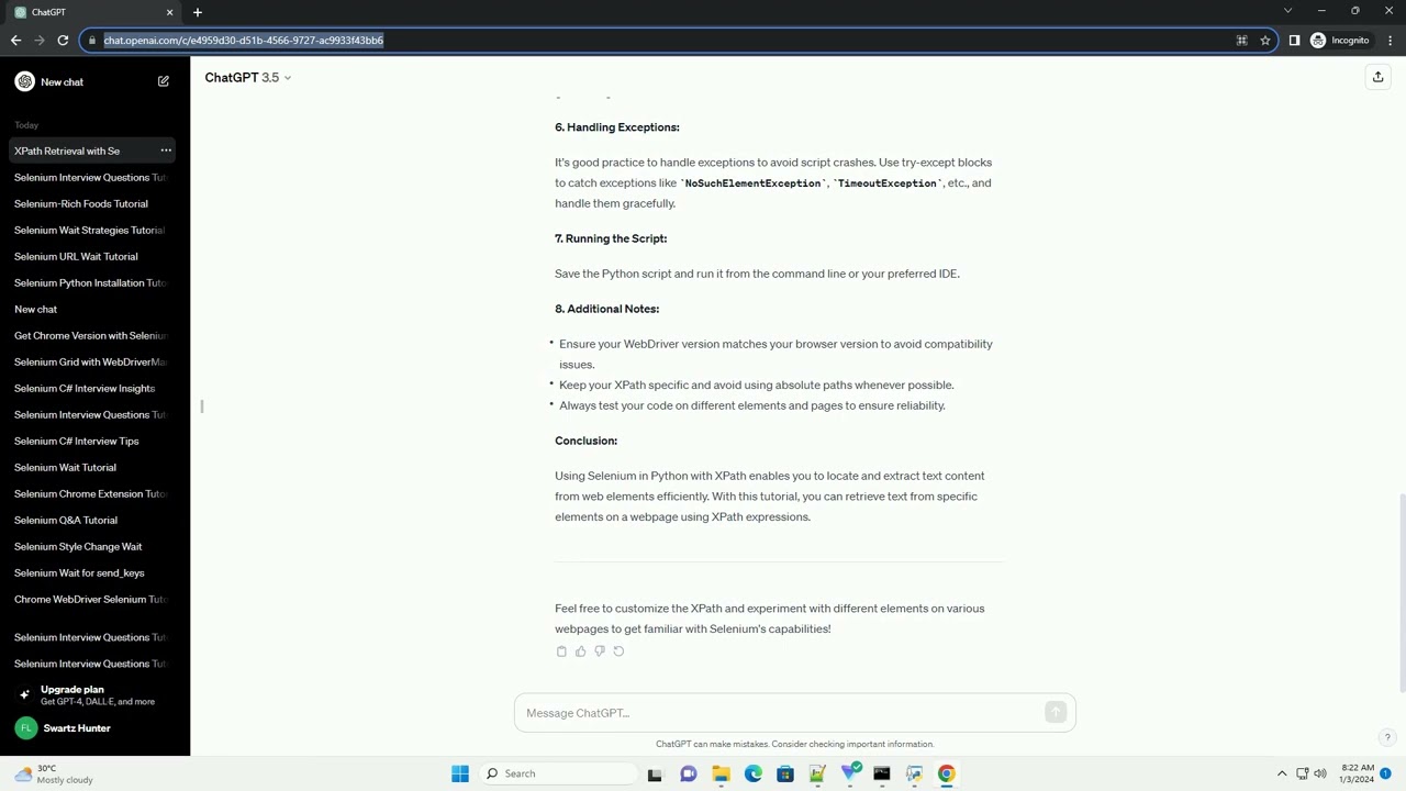 get text xpath selenium python