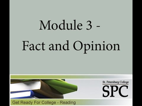 Module 3 - Fact and Opinion