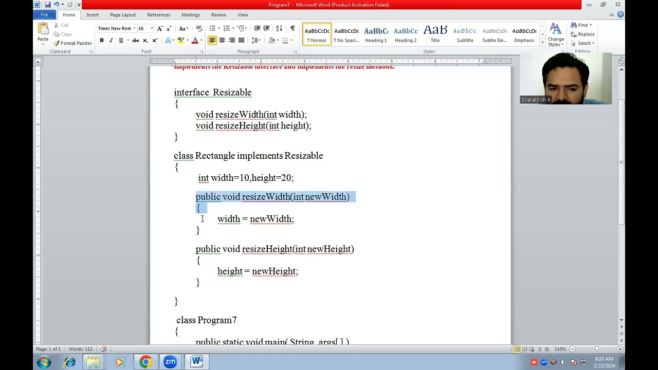 OOP with JAVA(BCS306A)- Lab Program7(VTU 2022 scheme)