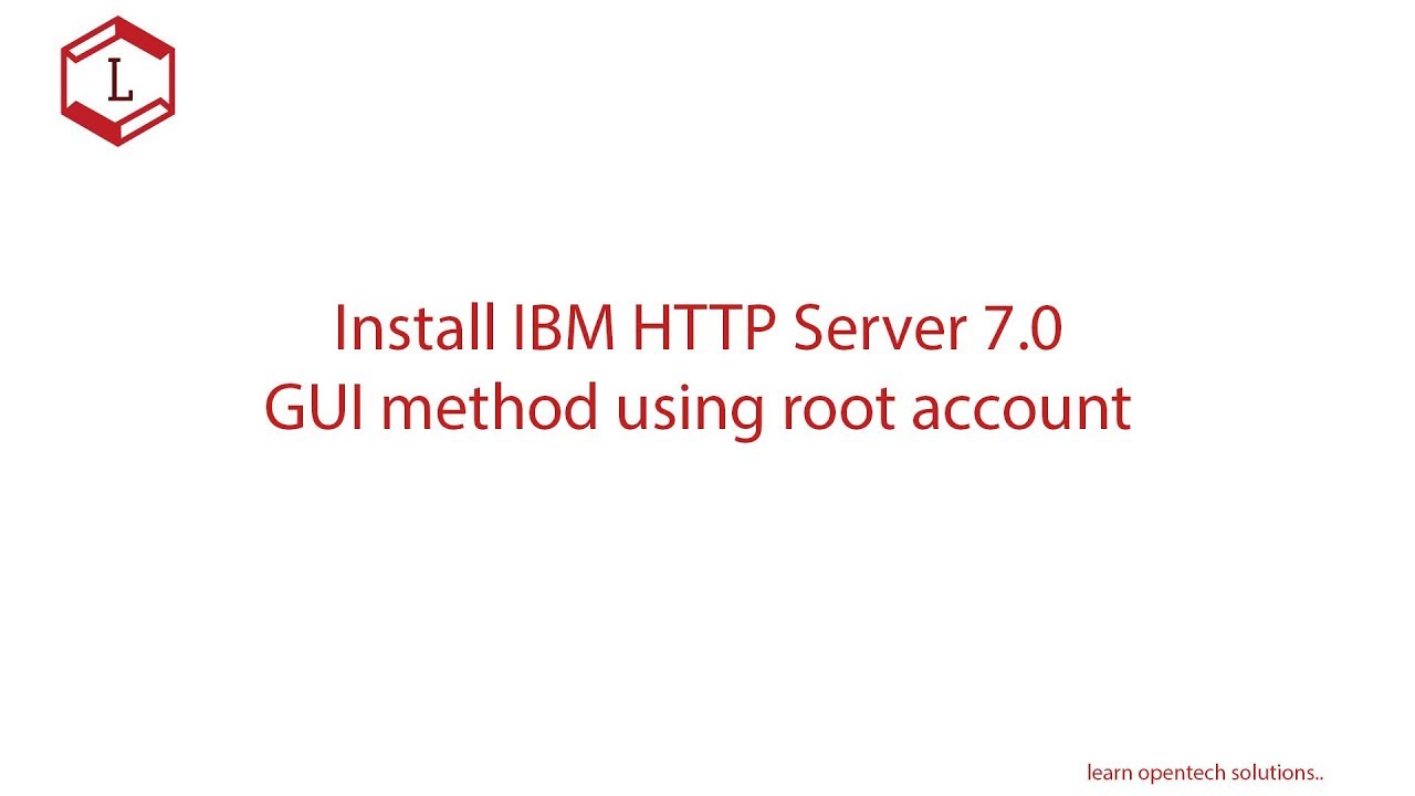21.IBM HTTP Server Installation GUI using root user