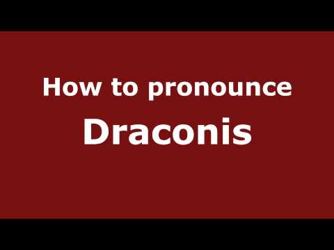 How to Pronounce Draconis - PronounceNames.com