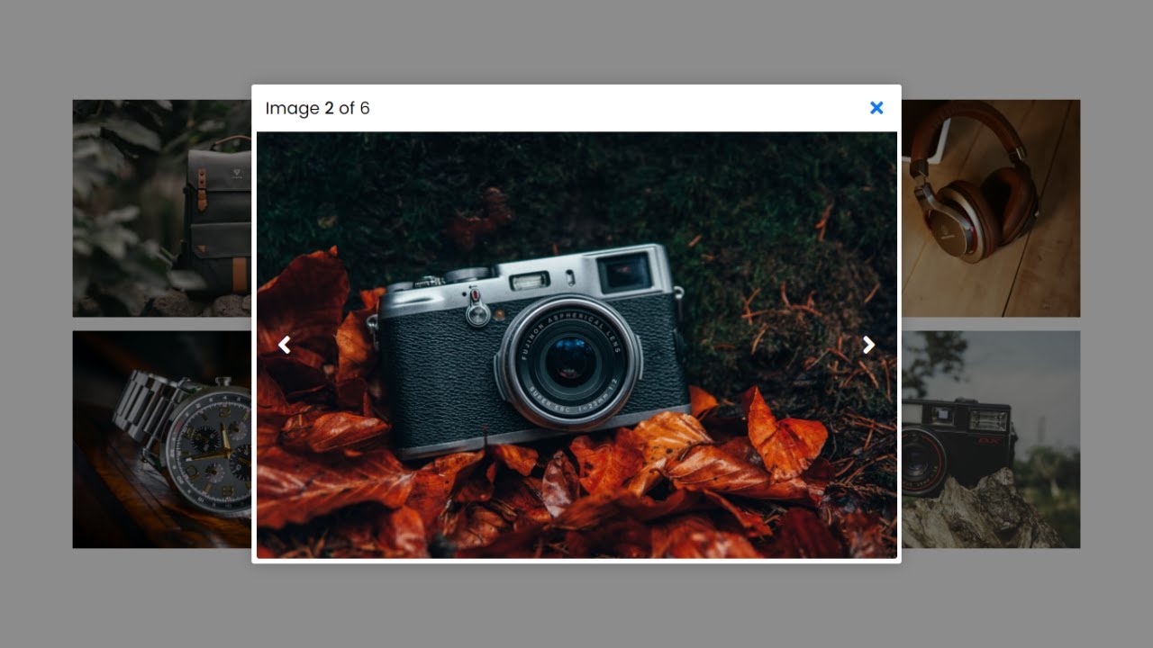 Responsive Image Lightbox using HTML CSS & JavaScript | Lightbox Gallery in JavaScript