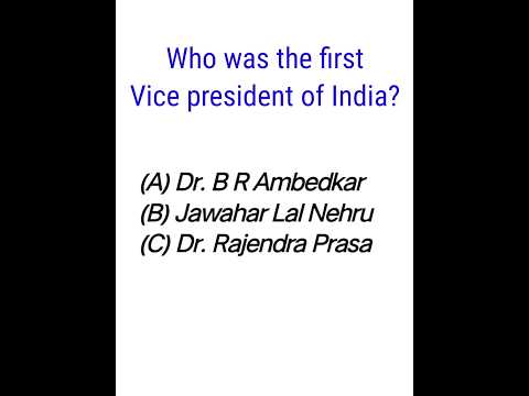 Who was the first Vice-president of India | Shorts | GK | GK Questions | General knowledge