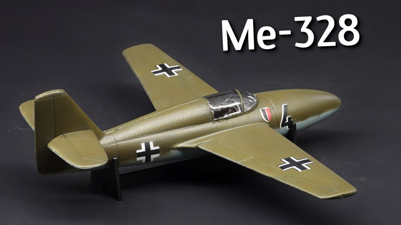A 3 Hour Build! PM Model Messerschmitt Me-328 V1/V2 Plastic Model Kit - Build & Review