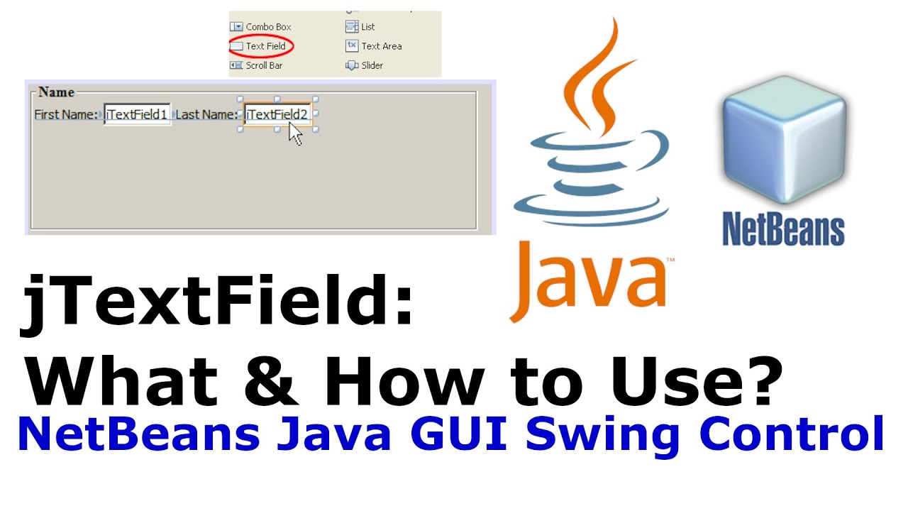 jTextField: What & How to Use| NetBeans-Java GUI Swing Control - Basics | ARBX CodeX 2020