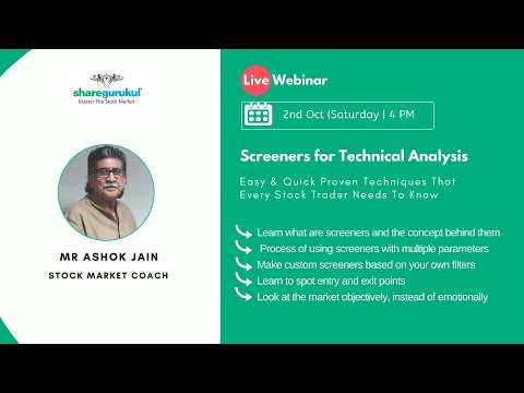 Sharegurukul Live Webinar: Screeners for Technical Analysis