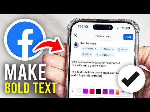 How To Bold Text On A Facebook Video - Full Guide