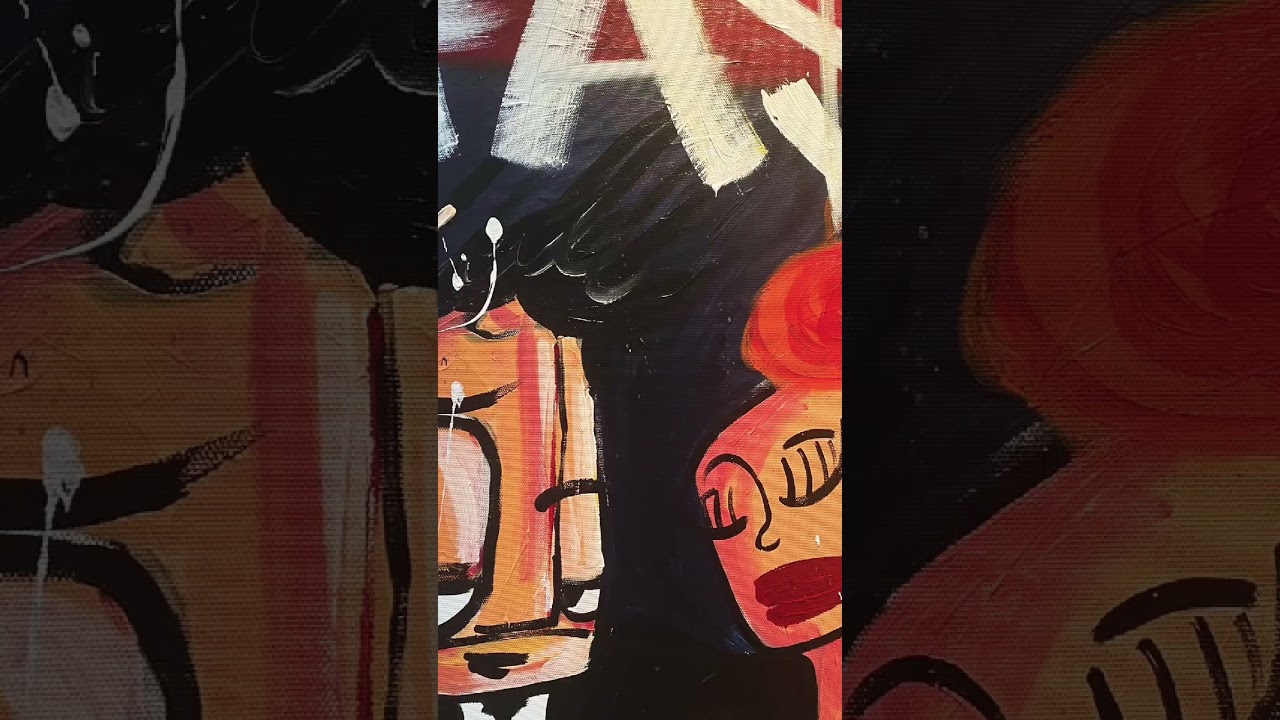 Fastlife love for dollars and life! Hans Breuker, Herman Brood, Selwyn Senatori. 100 x 100 cm.