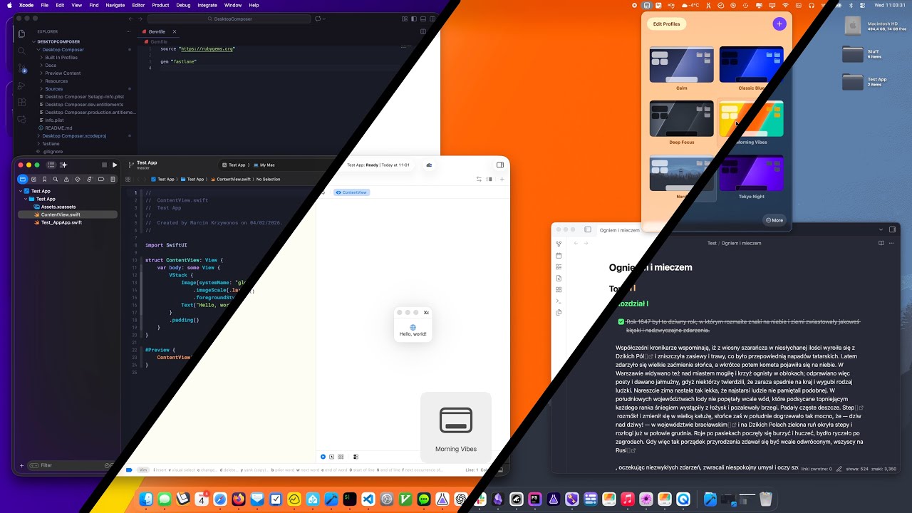 Desktop Composer — Switch Your Mac’s Look in One Click