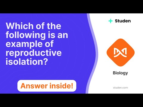 Which of the following is an example of reproductive isolation?