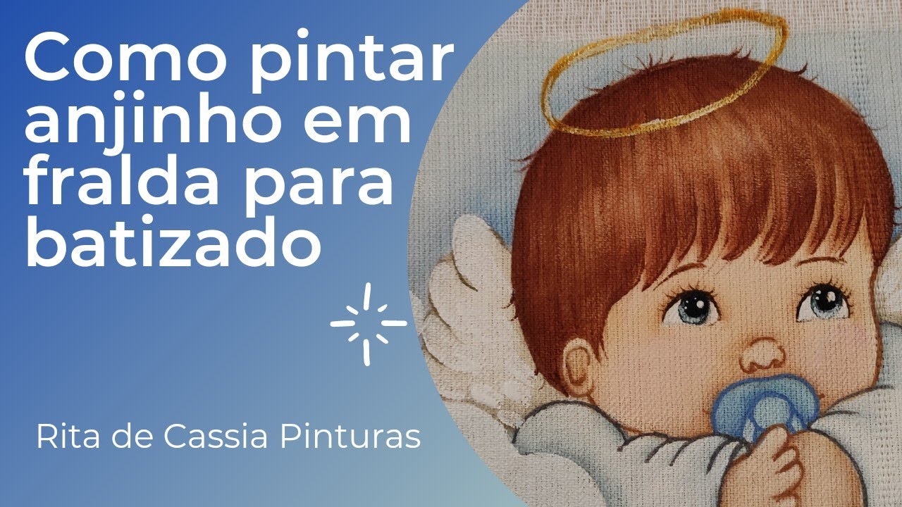 Como #pintar #anjinho,em #fralda de #batizado