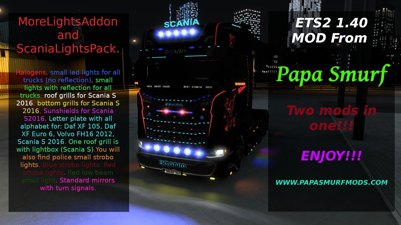 LightPack and Lights Addon 3.0 - ETS 2