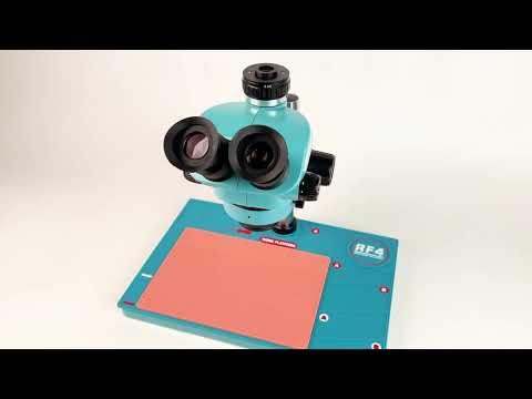 RF4 7-50X Continuous Zoom Heat Insulation Silicone Pad Trinocular Stereo Microscope RF7050TVP-PO2