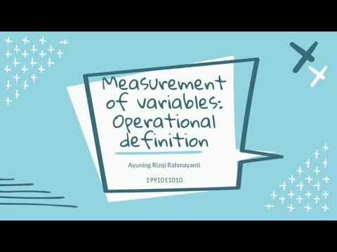 Chapter 11 Measurement of Variables: Operational Definition