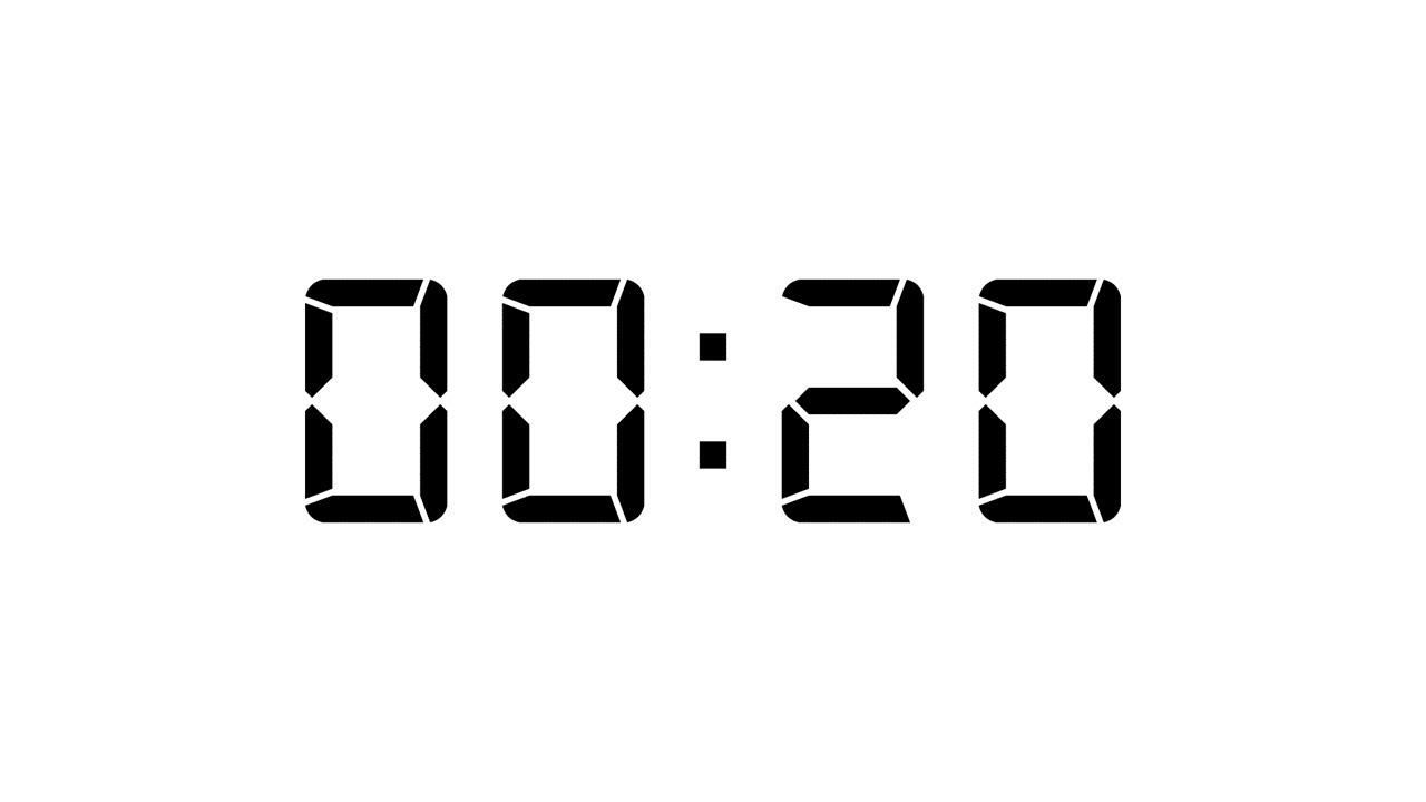 20 seconds countdown digital timer