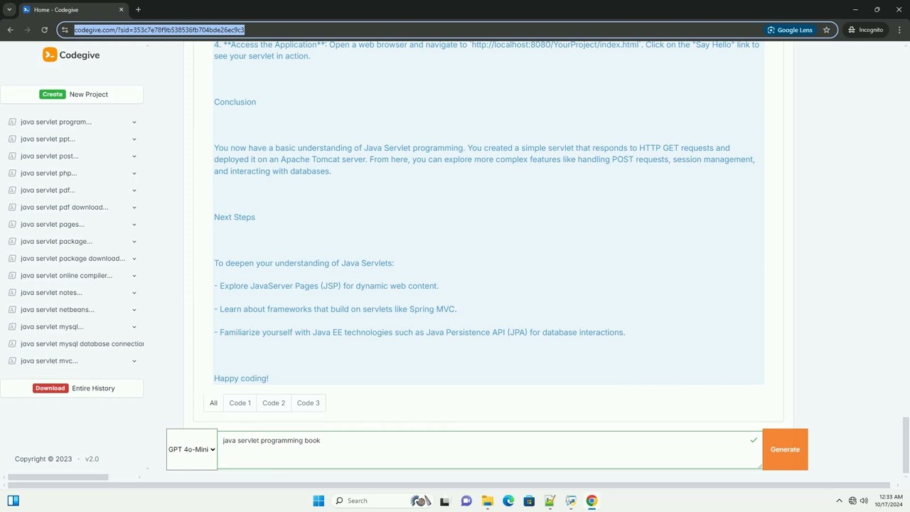 java servlet programming book