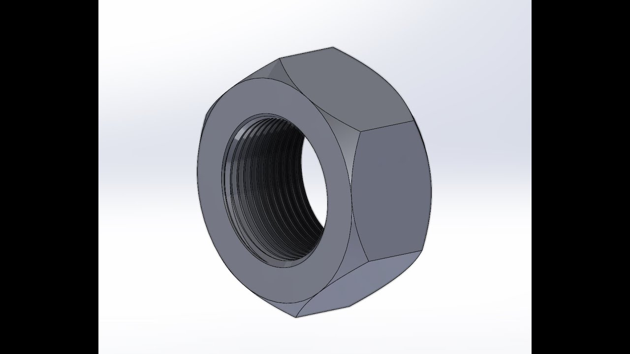 Cómo hacer una tuerca hexagonal con rosca en SolidWorks | Tutoriale How to Model Nut with Thread