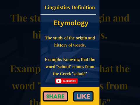 what is Etymology? #bsenglish #bsenglishlectures #shortsvideo #shorts #linguistics #viral