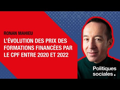 Evolution des prix des formations financées par le CPF entre 2020 et 2022 - étude Caisse des Dépôts