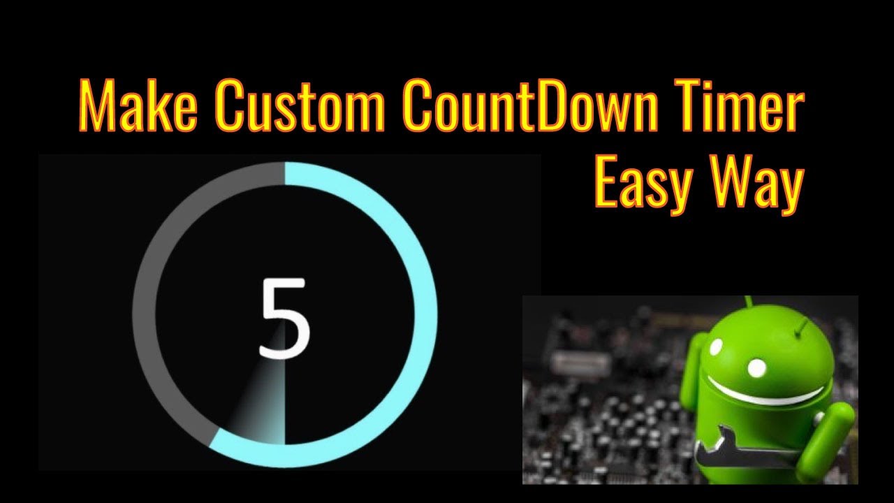 How to make a countdown timer in Android? android studio tutorial