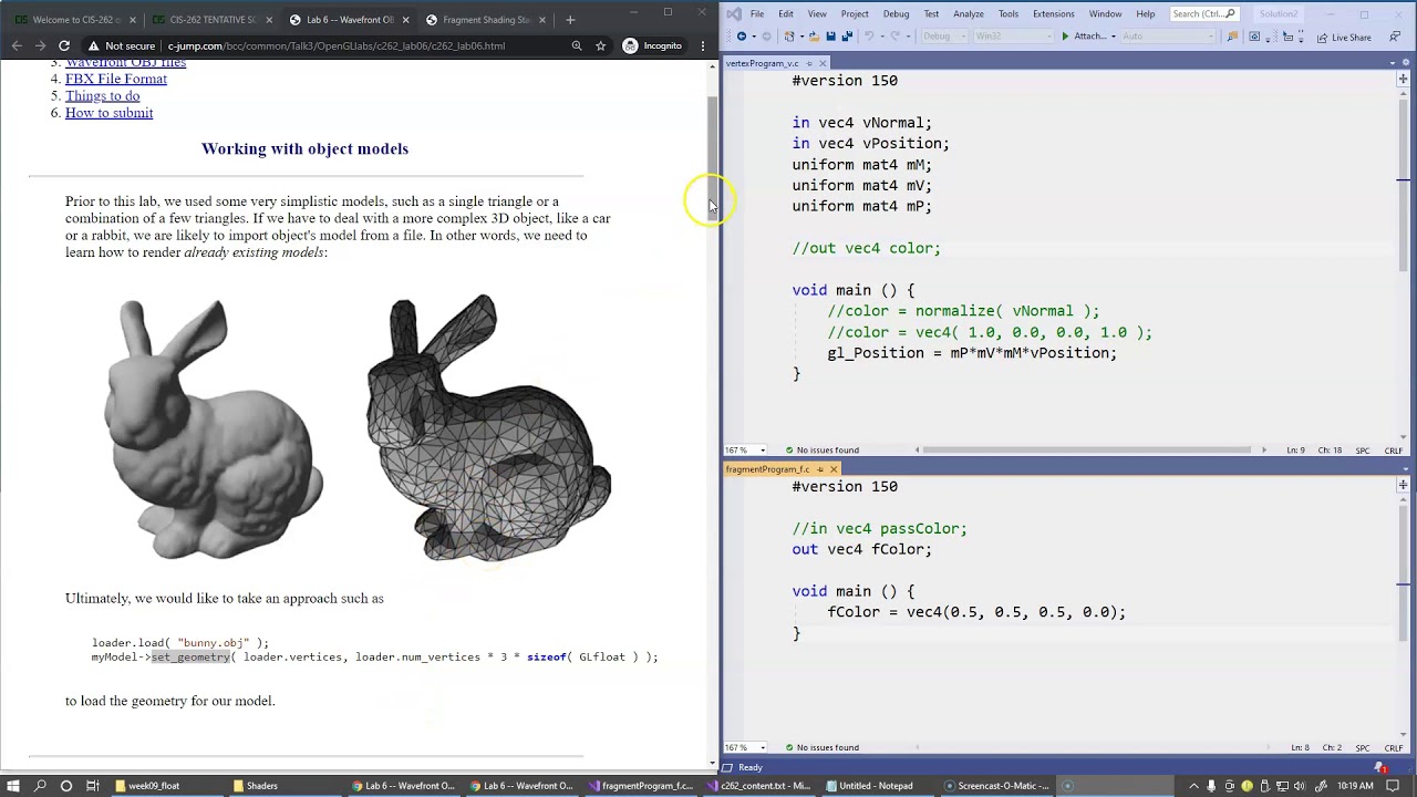 9.13 Lab 6, Wavefront OBJ files