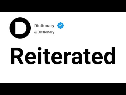 Reiterated Meaning In English