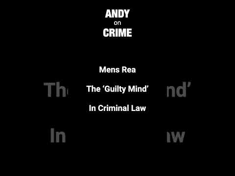 What ‘MENS REA’ means in criminal law. #30secondlaw