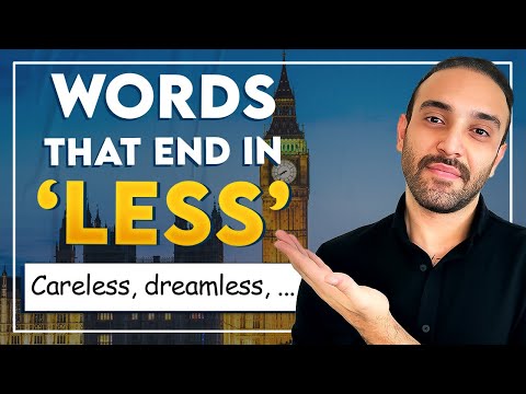 All The Words That End In "LESS" | Definition + Example