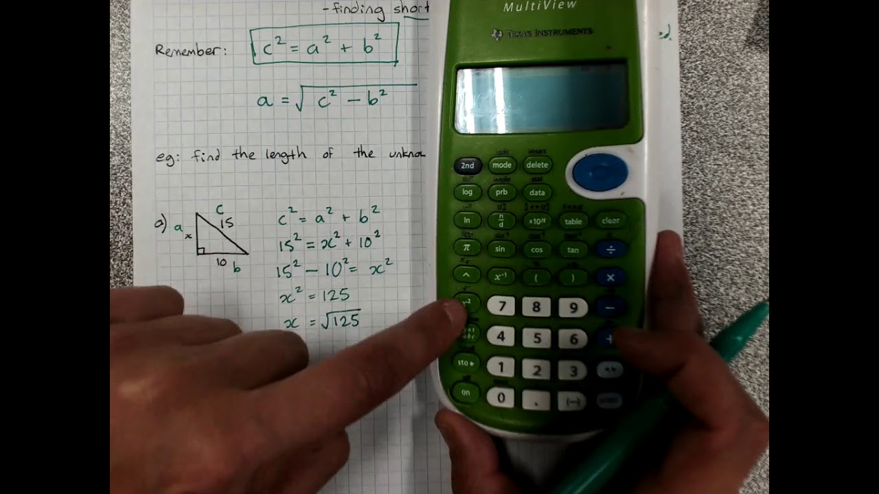 Pythagoras theorem: finding shorter sides