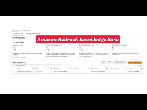 [2025] Amazon Bedrock Knowledge Base Tutorial