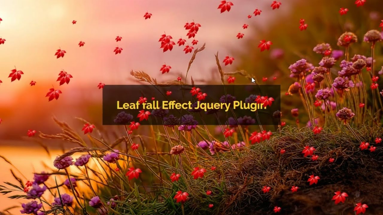 Leaf fall animation effect jQuery plugin