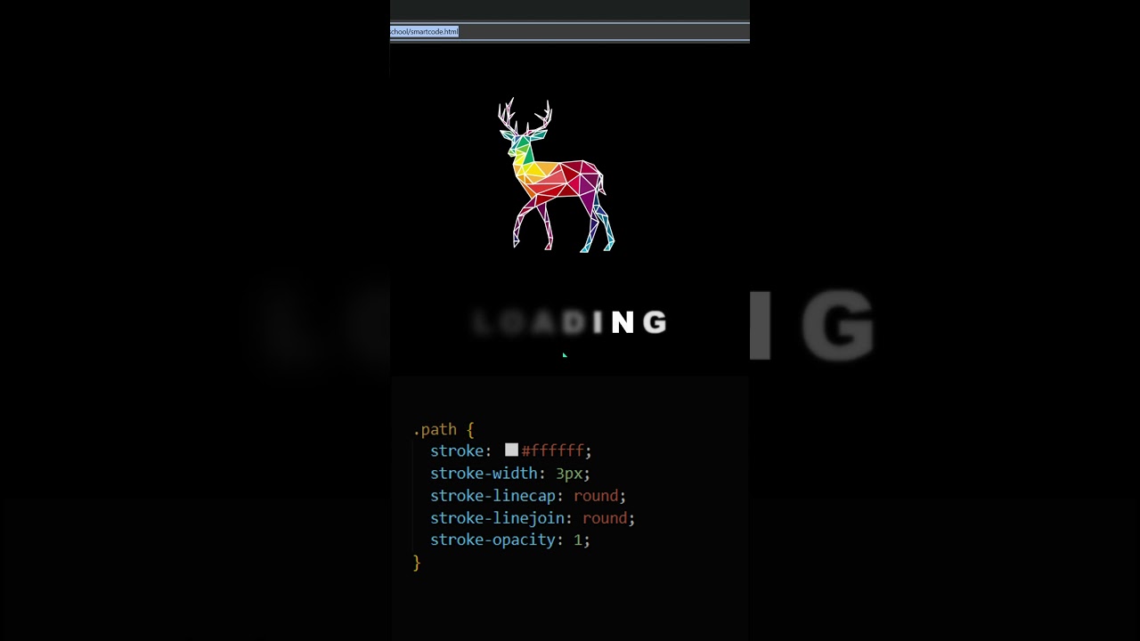 Creative Deer Loading Animation using HTML CSS JavaScript | CSS Loader Animation Tutorial |