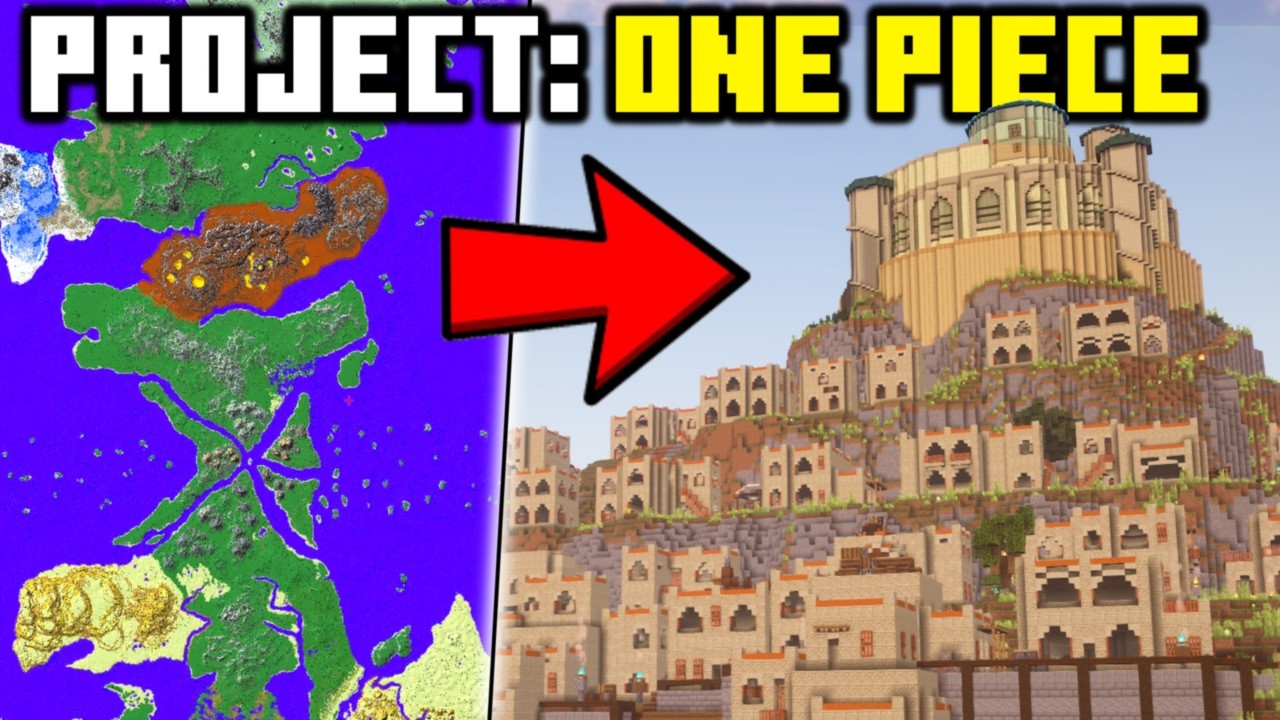 I Built ALL OF ONE PIECE in Minecraft! (One Piece Map Minecraft)