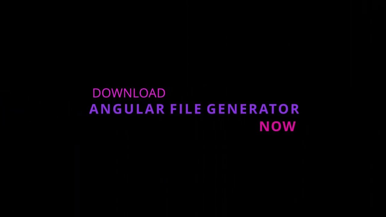 Angular File Generator for VSCode