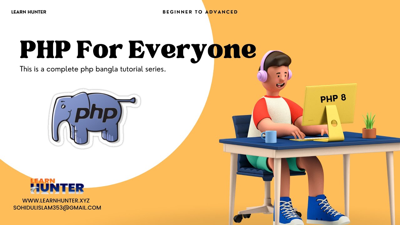 33  php bangla tutorial for beginners | php8 bangla tutroial | function returning value