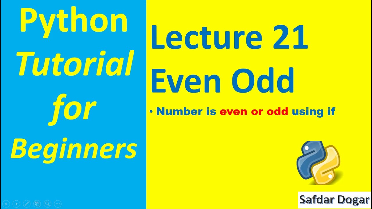 Number is Even or Odd using if Statement in Python | Python Tutorial for Beginners
