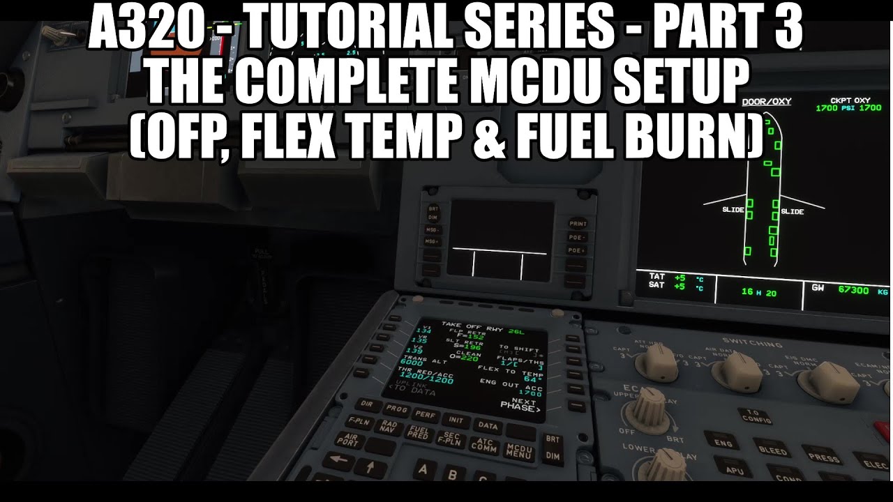 MSFS 2020 A320 - MCDU, Flight Plan & Flex Temp Setup | Tutorial Series Part 3
