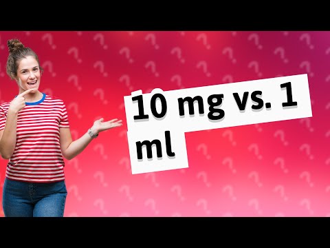 Is 10 mg equal to 1 ml?
