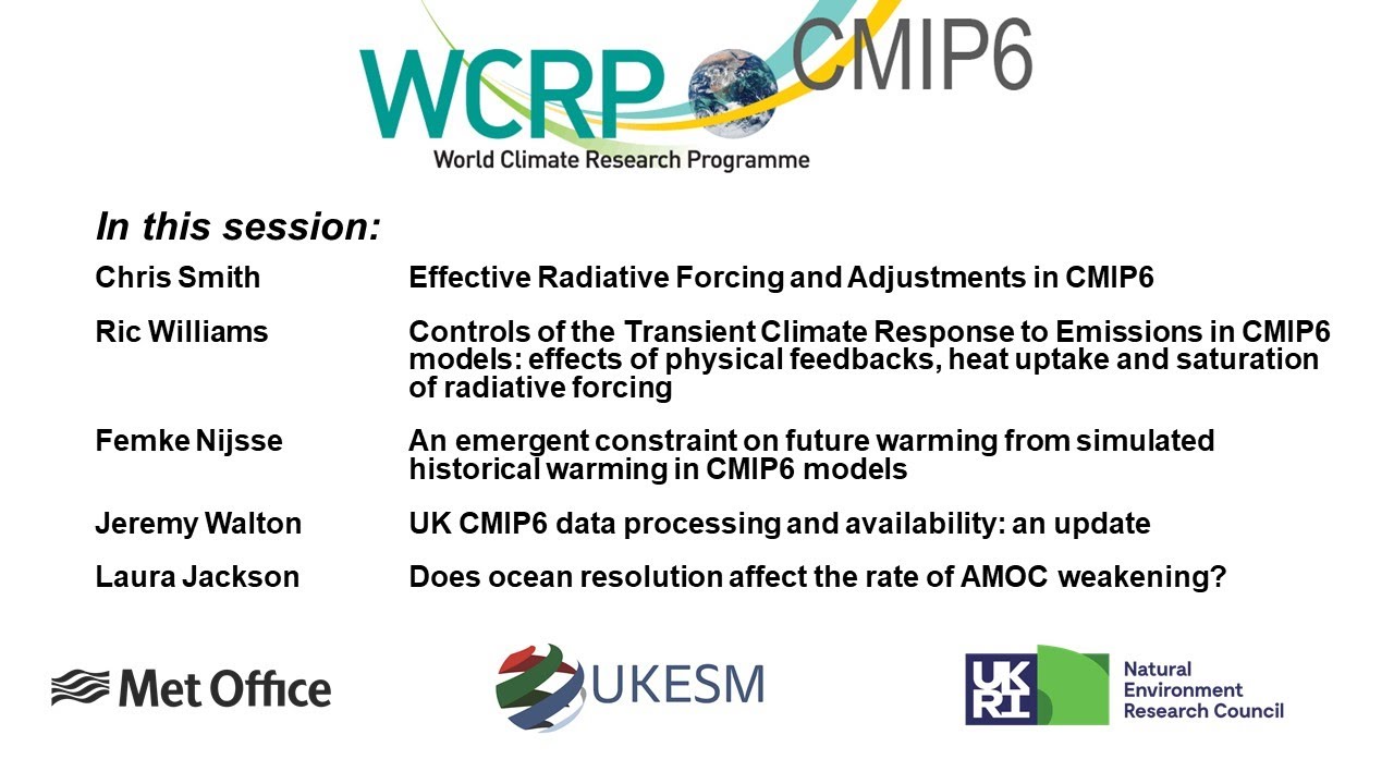 CMIP6 Analysis - Session 1 - am 20 April 2020