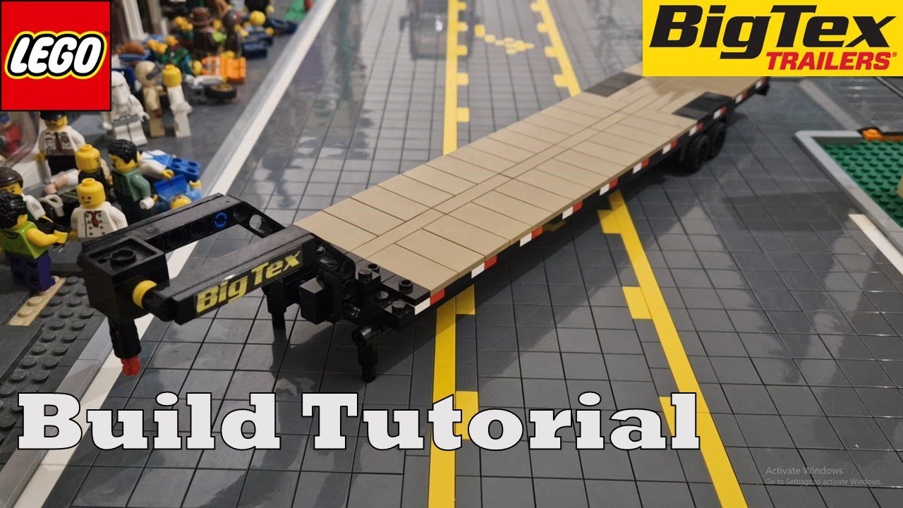 LEGO BigTex 40ft Gooseneck Trailer Build Tutorial