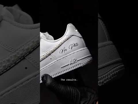 Custom Bride Wedding Sneakers | Air Force 1 Bridal Pearl Shoes for 2025 Weddings ๐ฐ๐