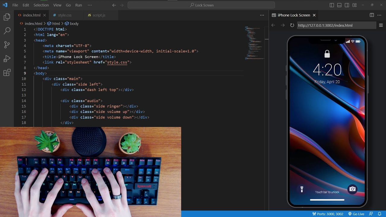 ASMR Programming - Coding iOS (iPhone) Lock Screen - No Talking